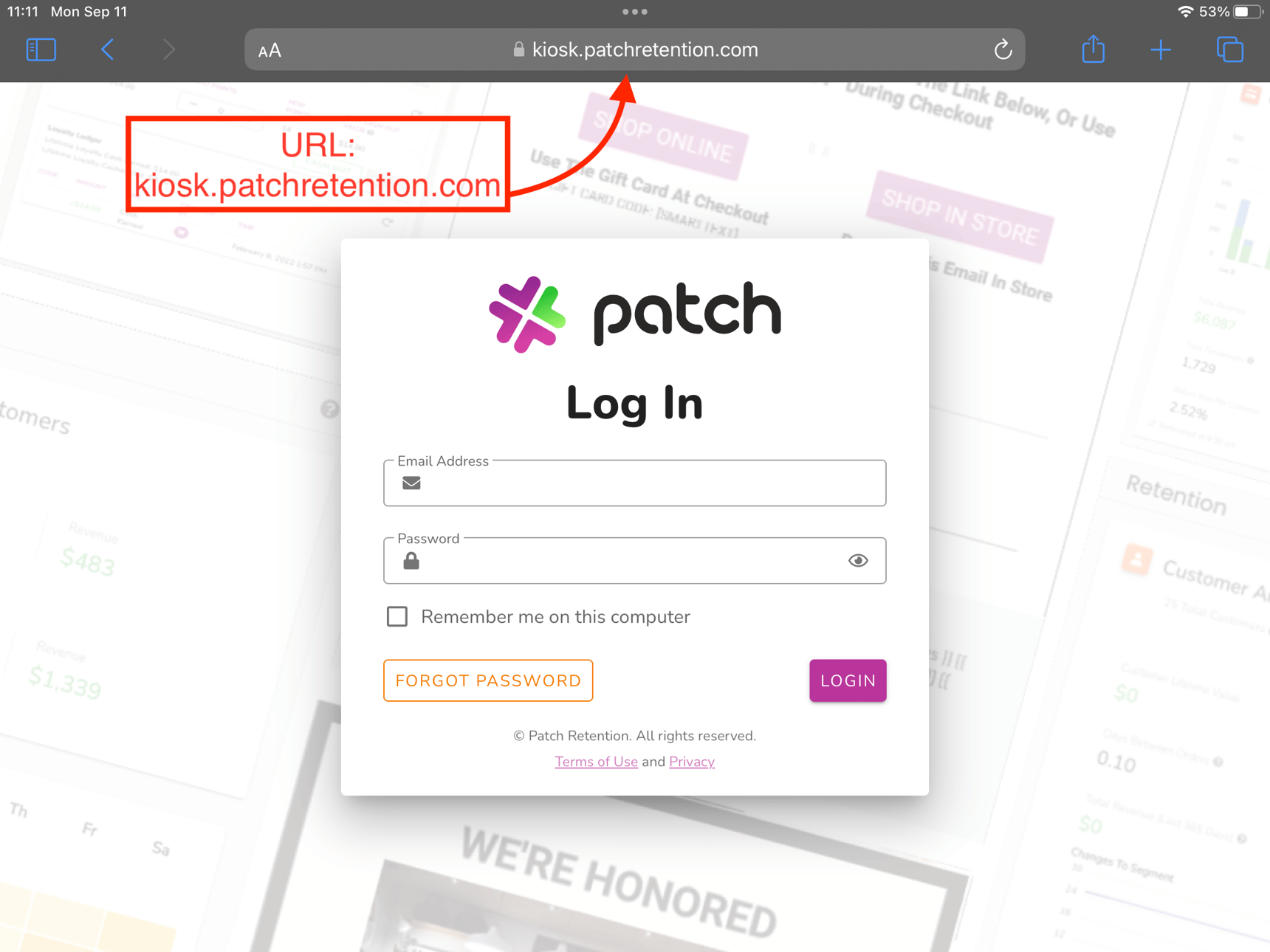 How to Install the Patch Kiosk Web App on iOS